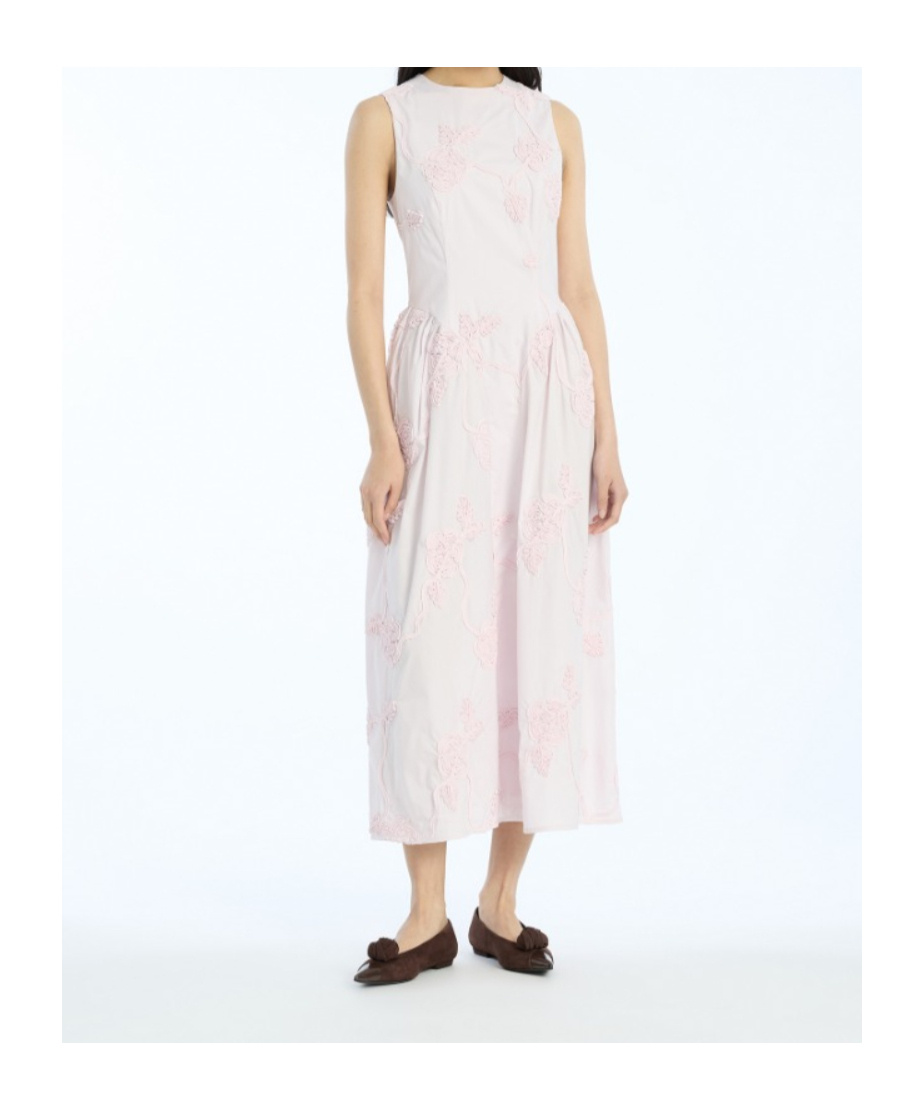 ROTATE BY BIRGER CHRISTENSEN ROTATE Sleeveless Embroidered Floral Midi Dress